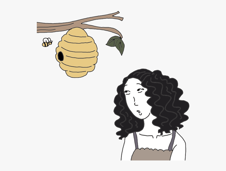Bees And Beehive - Girl Bitten By Bee Cartoon, HD Png Download ...