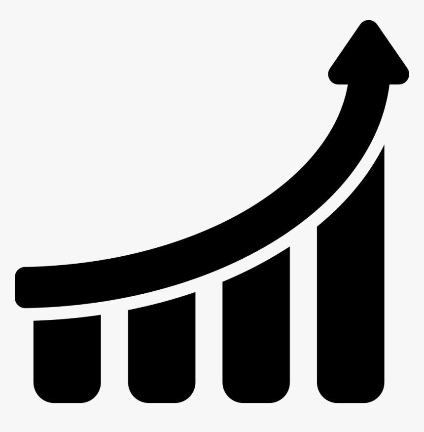 Finances Stats Bars Graphic With Up Arrow - Arrow Going Up Png ...