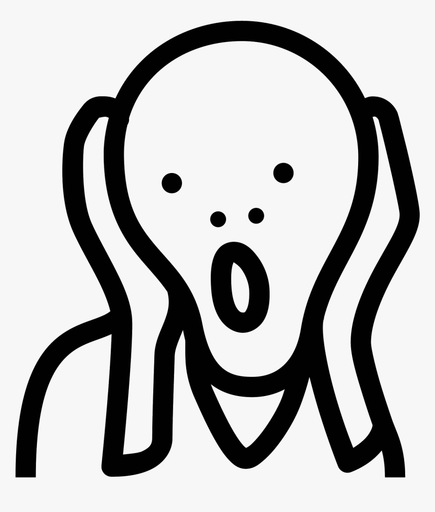 Clip Art Black And White Artist Vector Icon - Edvard Munch The Scream ...