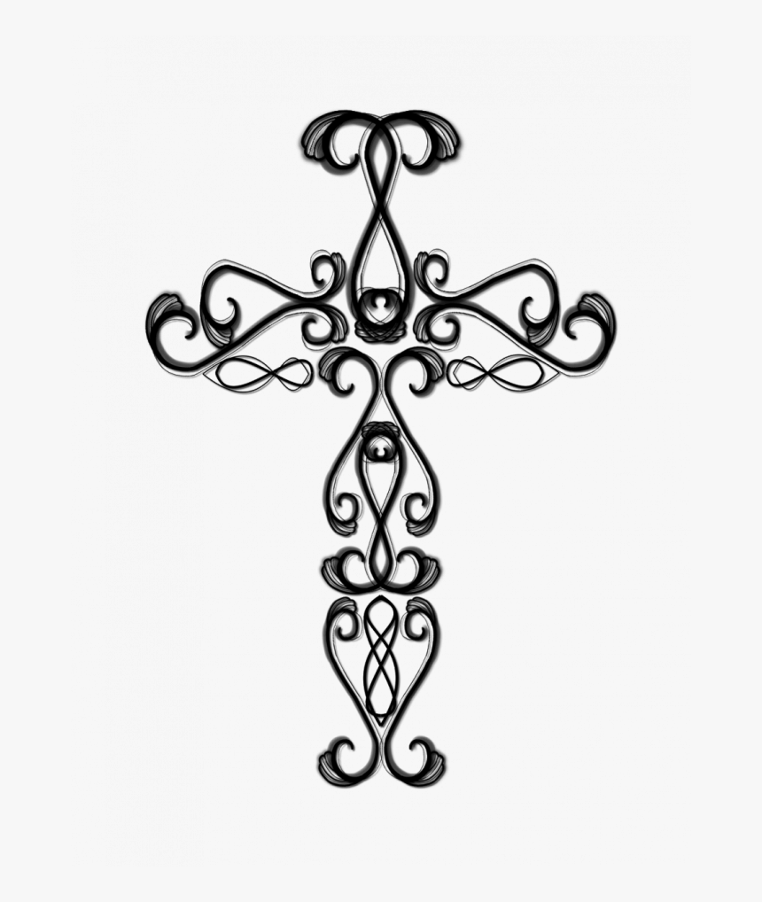 Crucifix Vector Fancy - Cross Drawings, HD Png Download , Transparent ...