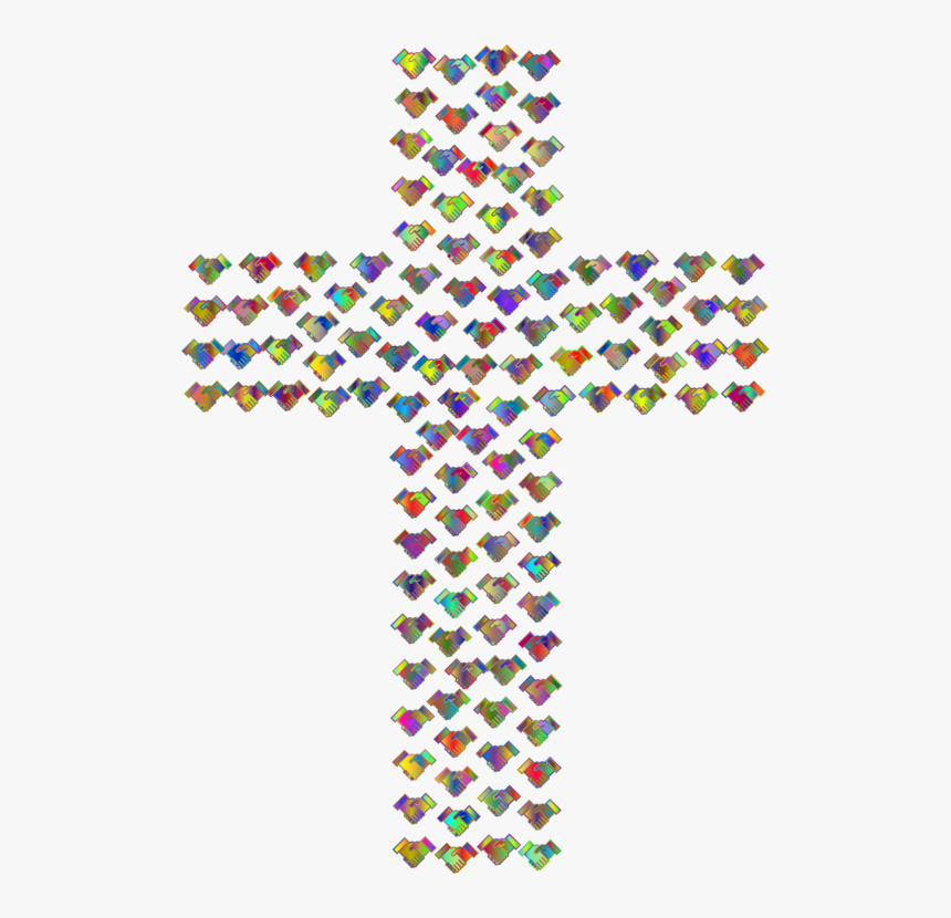 Symbol,cross,symmetry - Transparent Colorful Cross, HD Png Download ...