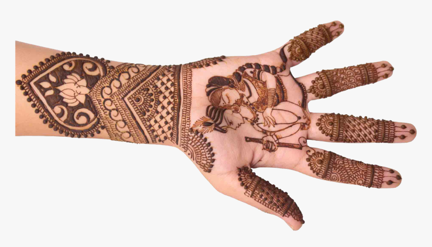 Mehndi Free Png Images - Krishna Radha Mehndi Design, Transparent Png ...