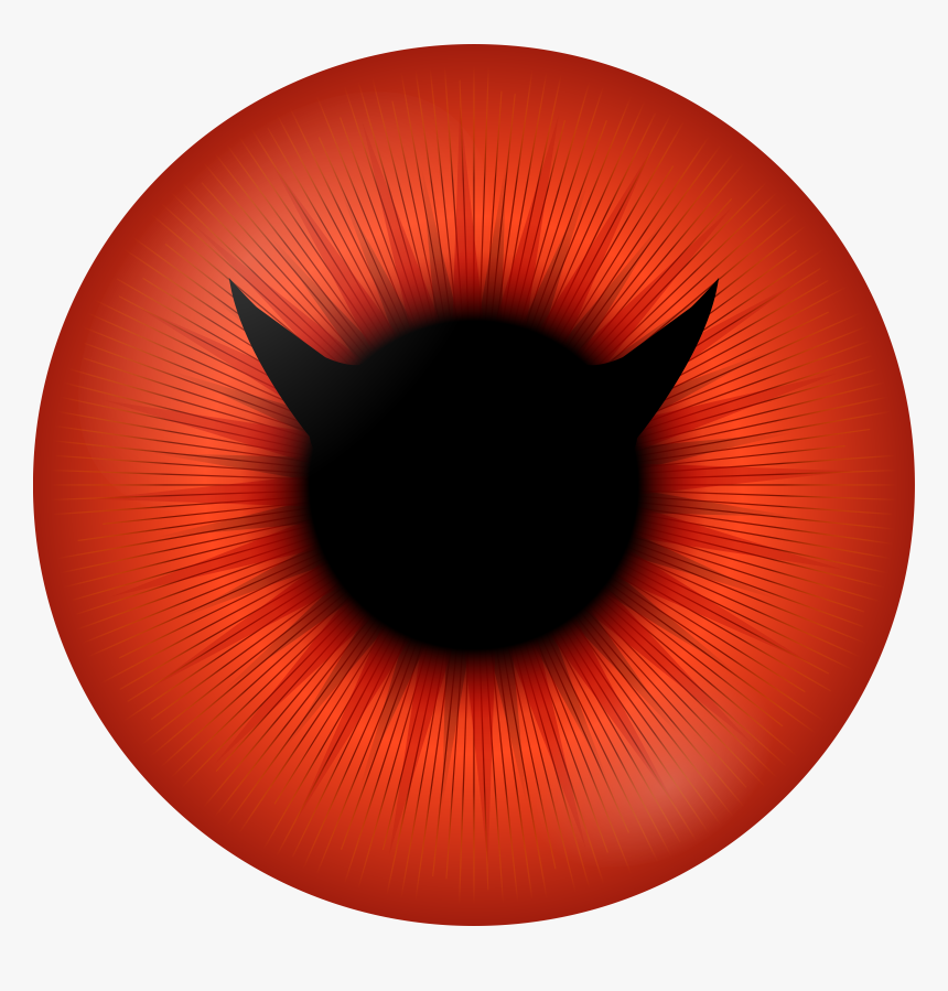 Free Vector Red Iris With Devil Pupil Clip Art - Red Devil Eyes Png ...