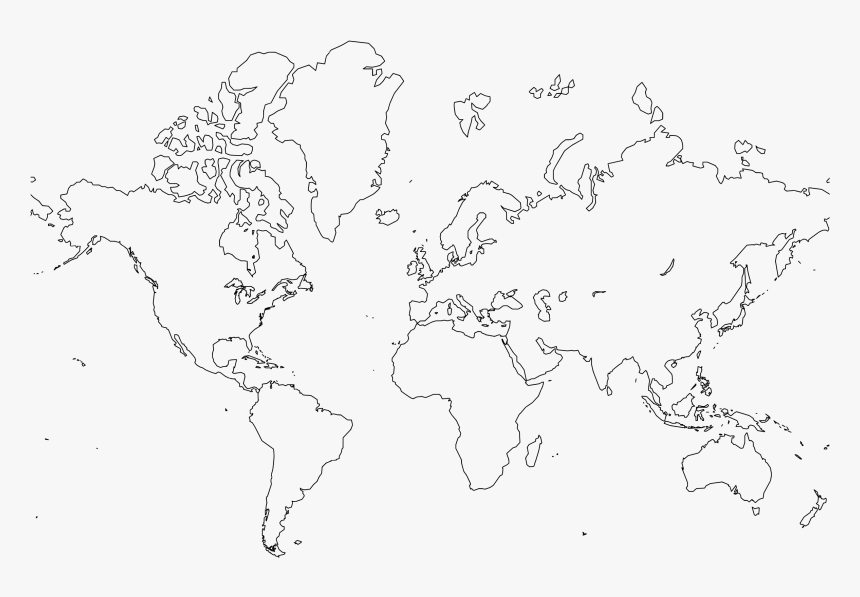 Blank Map Of Earth, HD Png Download , Transparent Png Image - PNGitem