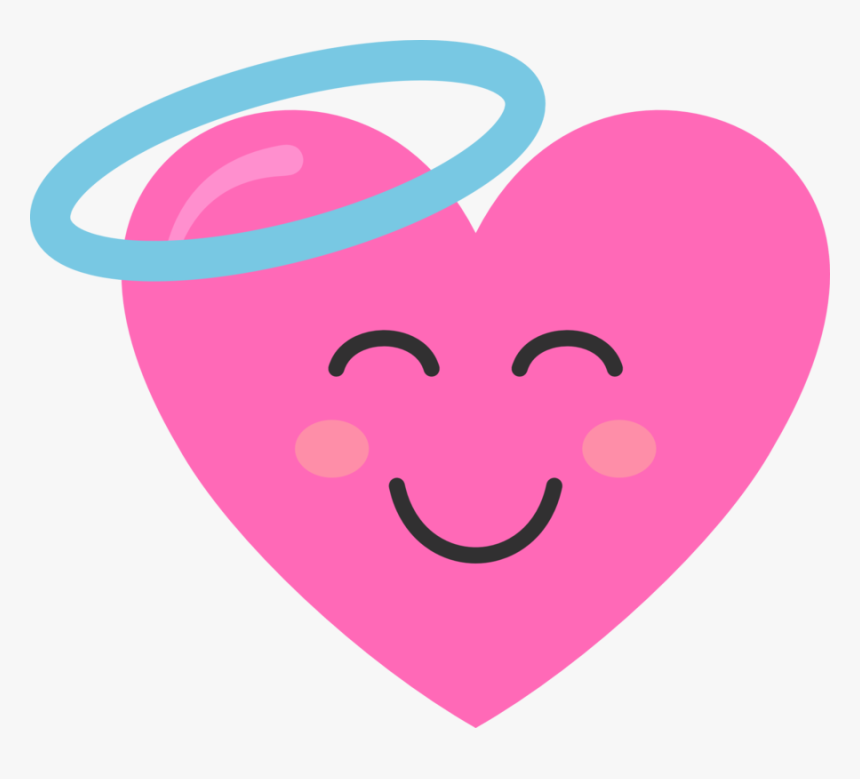 Angel Pink Heart - Smiley, HD Png Download , Transparent Png Image ...