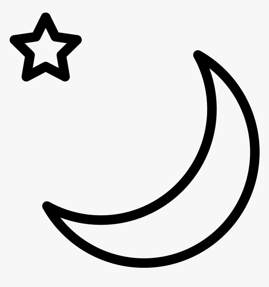 Moon And Star Outlines Svg Png Icon Free Download - Moon Outlines ...