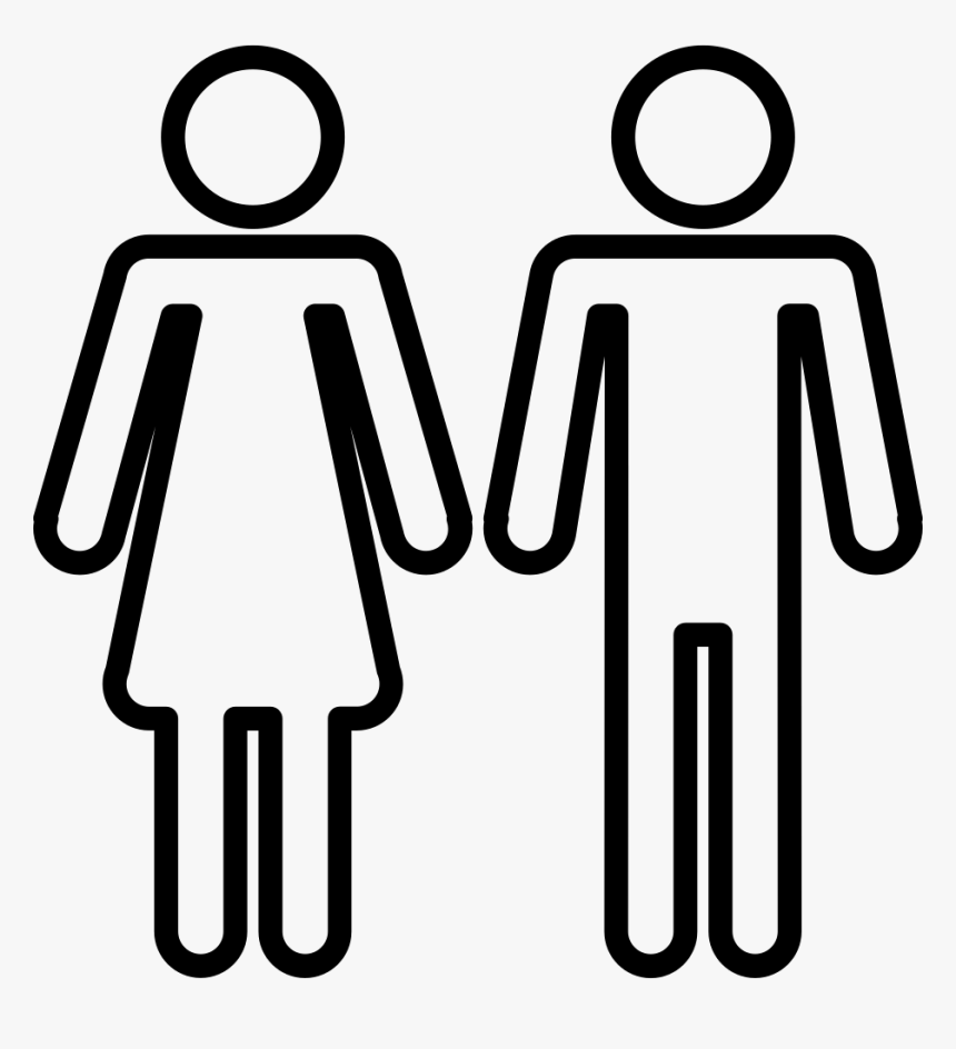 Female And Male Shapes Silhouettes Outlines - Male Female Symbol ...