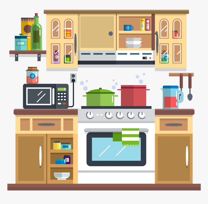 Kitchen Vector - Spot The Difference Kitchen, HD Png Download ...