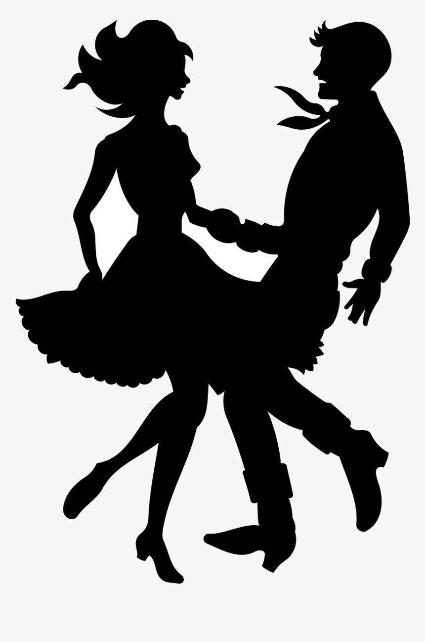 Square Dance Silhouette Png - Black And White Clip Art Square Dancing ...