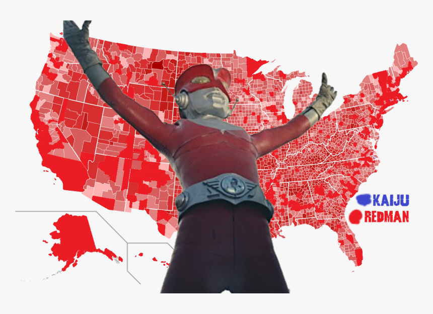 Kaiju Redman Red Illustration Graphic Design, HD Png Download ...