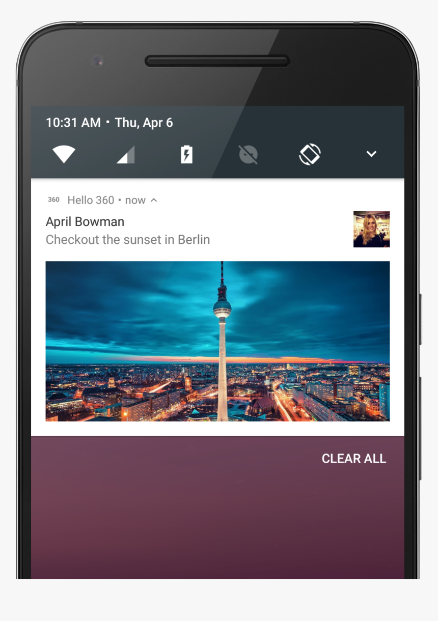 Images/android Rich Notification Sample, HD Png Download , Transparent ...