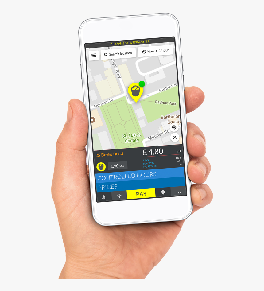Appyparking App Hand Details, HD Png Download , Transparent Png Image ...