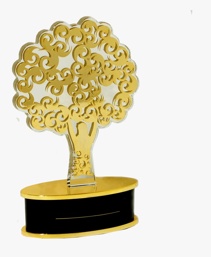 Gold Metal Tree Trophy, HD Png Download , Transparent Png Image - PNGitem