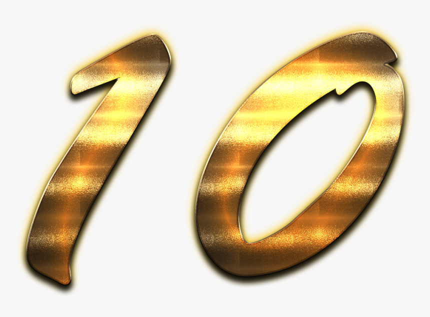 10 Number Golden Png, Transparent Png , Transparent Png Image - PNGitem