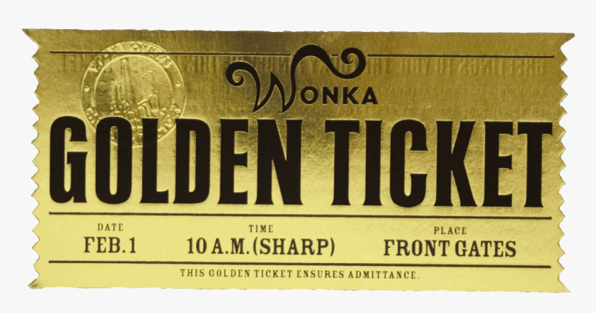 #goldenticket #wonka #willywonka #chocolate #bilhetedourado, HD Png ...