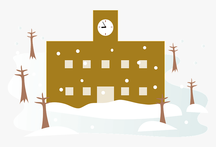 School Building Winter Clipart, HD Png Download , Transparent Png Image ...