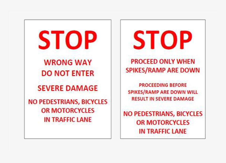 14115 Guardian Automated Spikes Warning Sign Lighted, HD Png Download ...