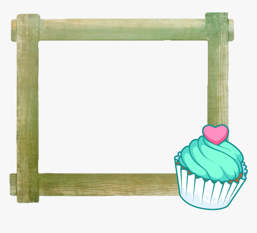 Mq Green Cupcake Frame Frames Border Borders, HD Png Download ...