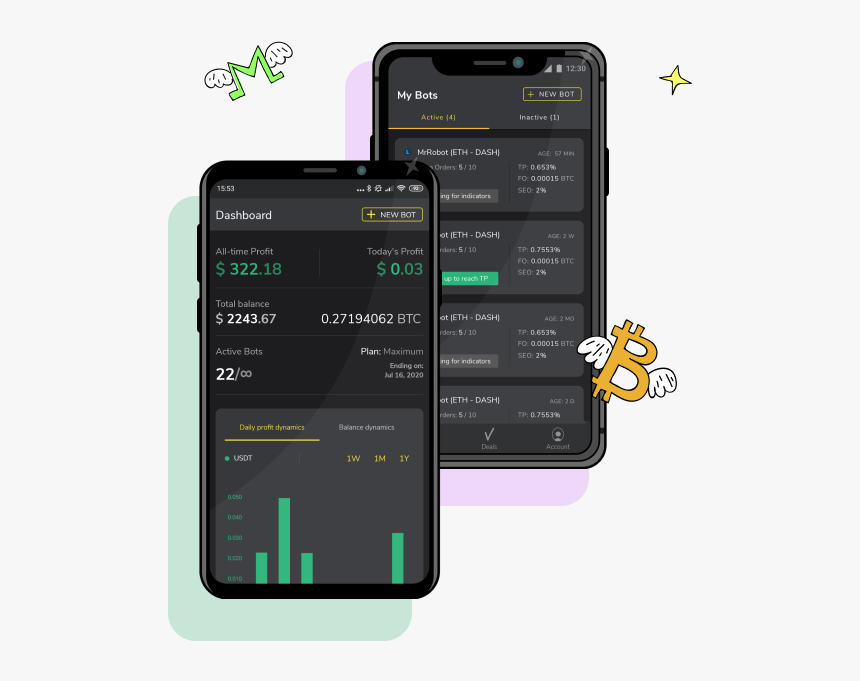 Crypto Trading App Tradesanta, HD Png Download , Transparent Png Image ...