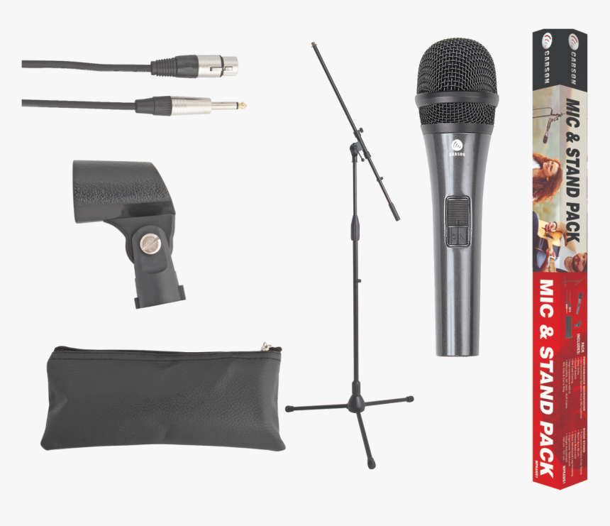 Carson Microphone Package With Stand And Cable, HD Png Download ...