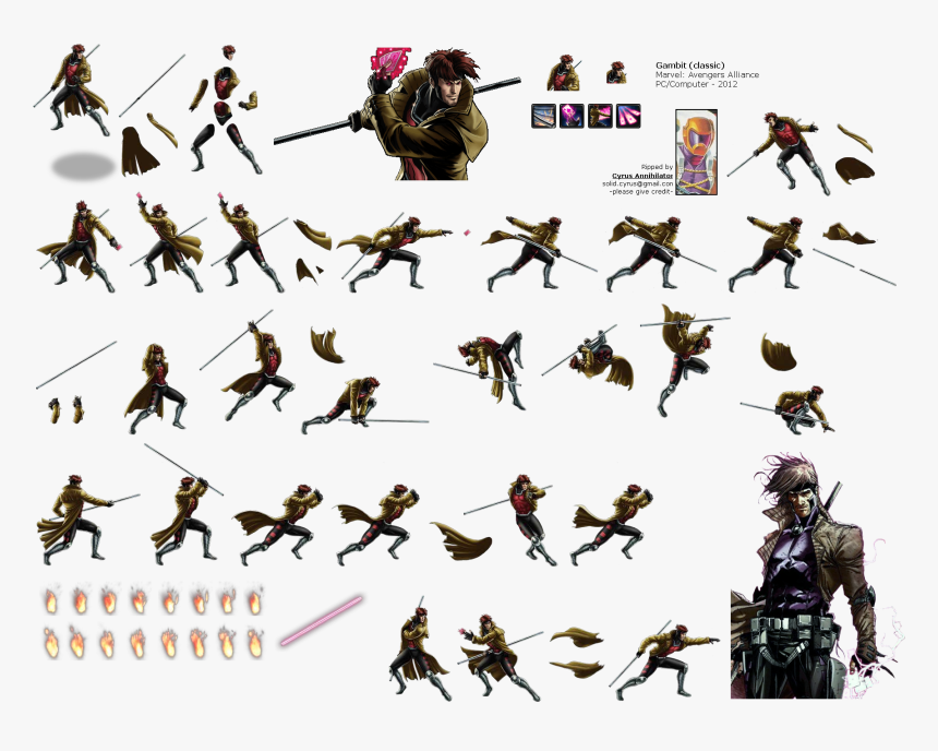 Click For Full Sized Image Gambit, HD Png Download , Transparent Png ...
