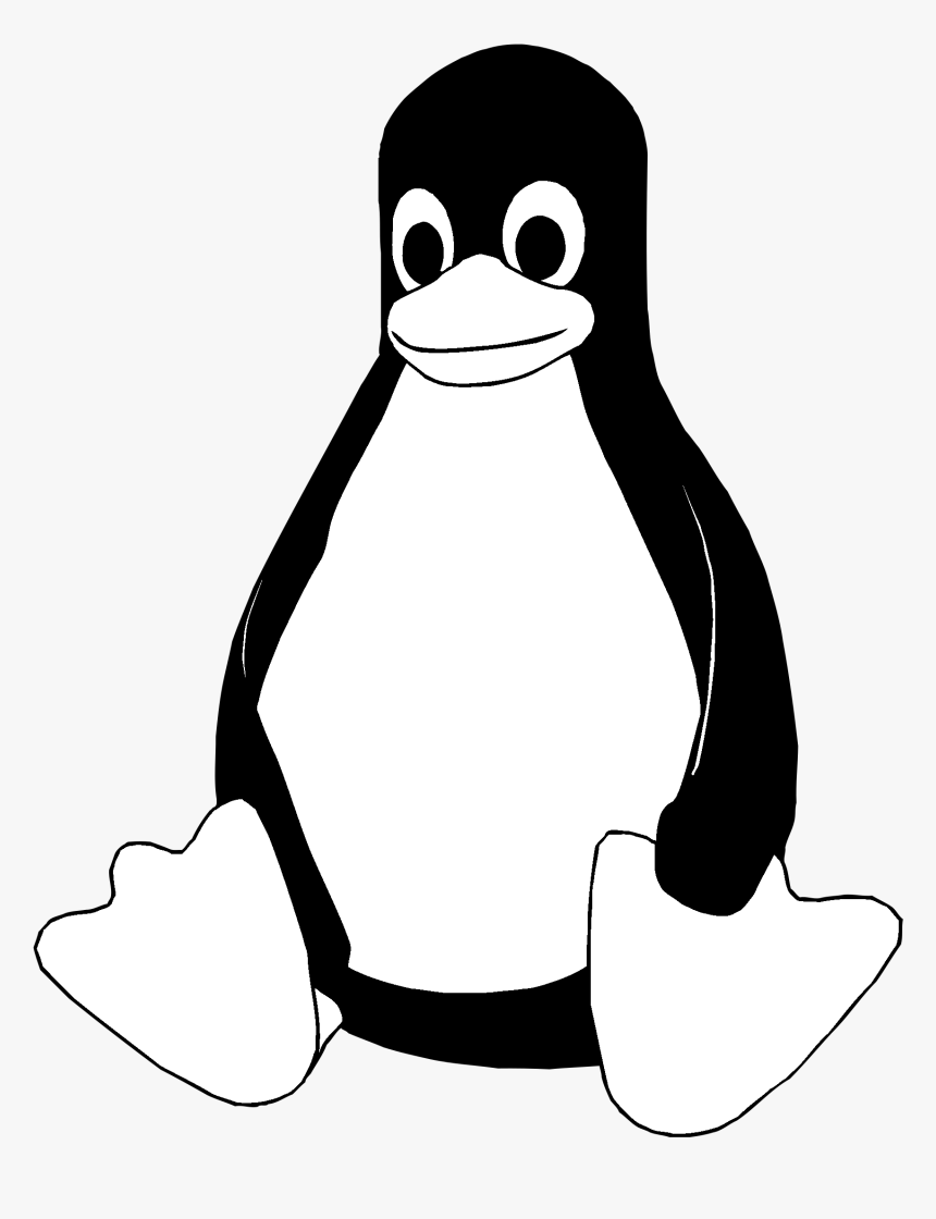 Linux Tux Logo Black And White, HD Png Download , Transparent Png Image ...