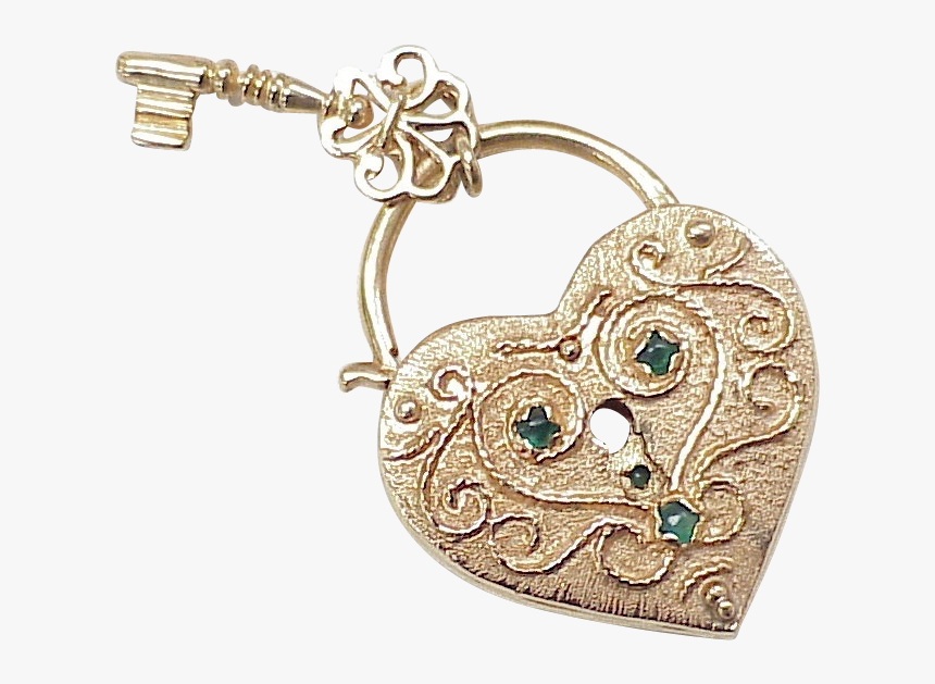 Heart Key Png Transparent - Gold Charm Transparent Background, Png ...
