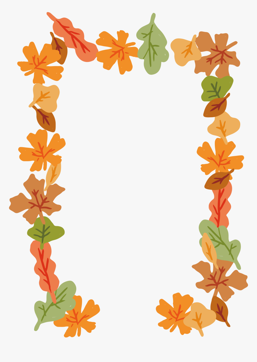 Falling Vector Leaves - Fall Leaves Frame Png, Transparent Png ...