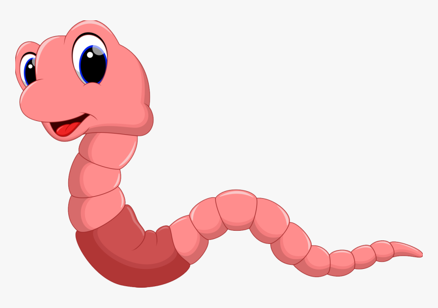 Transparent Earthworm Clipart - Worm Cartoon, HD Png Download ...