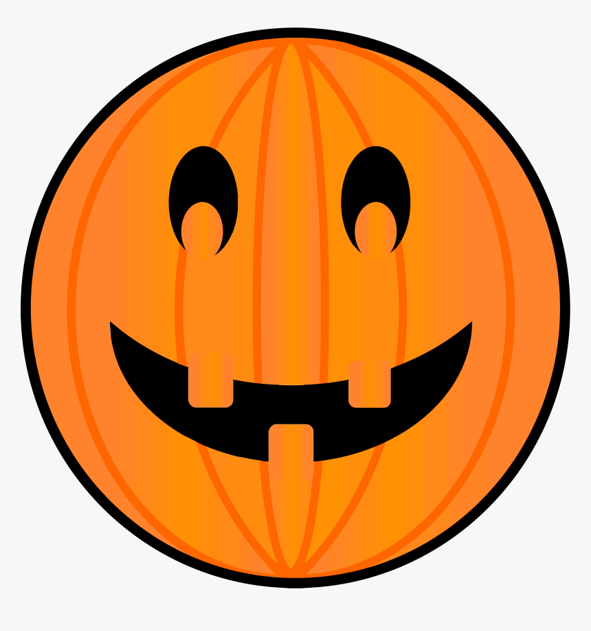 Clipart - Pumpkin Smiley Face Halloween, HD Png Download , Transparent ...