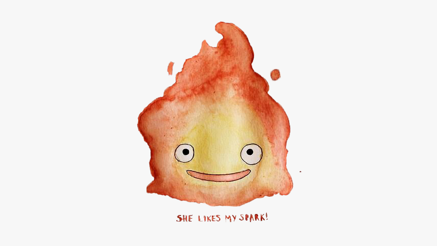 Howl S Moving Castle, Watercolor, And Calcifer Image - Howl's Moving ...