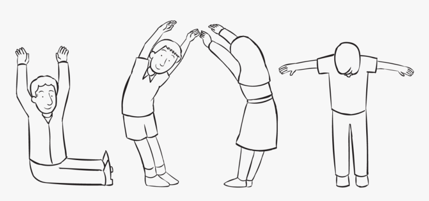 Back Four People Orienting Their Bodies To Spell A, HD Png Download ...