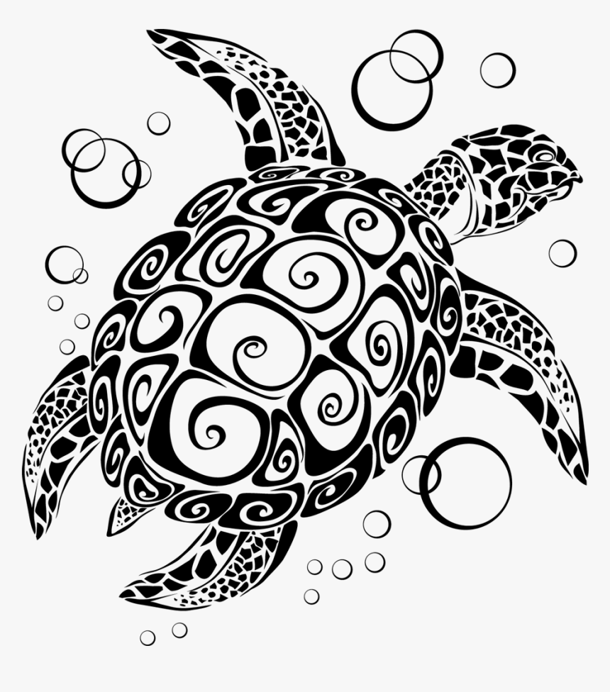 Hawaiian Tribal Turtle Clipart