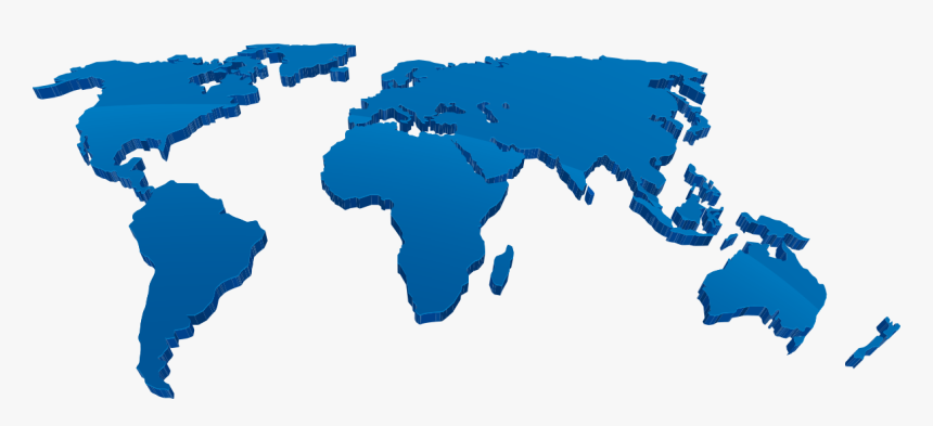 Transparent Blue World Map Png, Png Download , Transparent Png Image ...