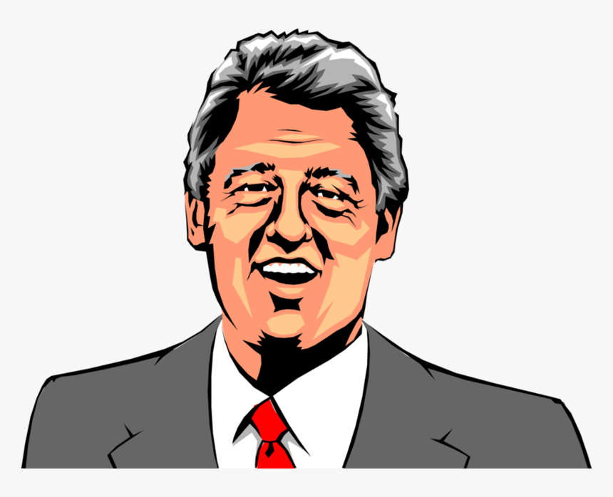 United Clinton Of Bill States Facial President, HD Png Download ...