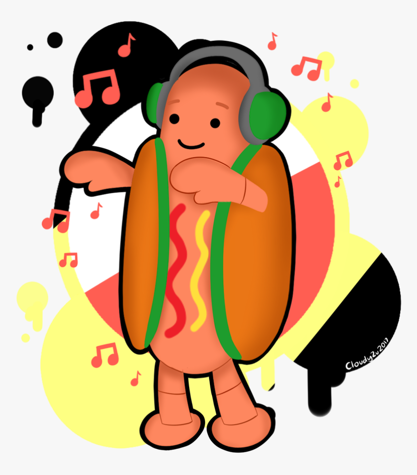 Dancing Hot Dog Clipart