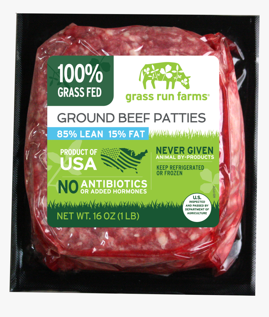 100% Grass Fed Ground Beef Patties, HD Png Download , Transparent Png ...