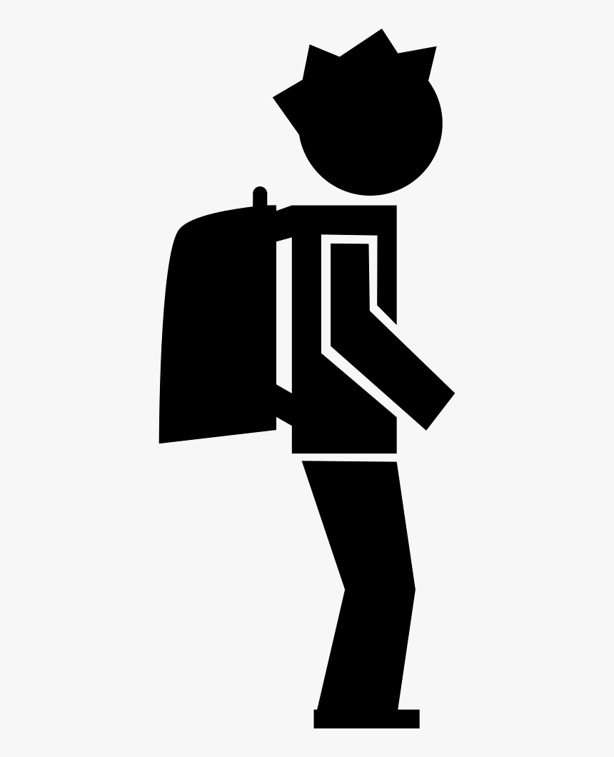 Student With Backpack From Side View, HD Png Download , Transparent Png ...