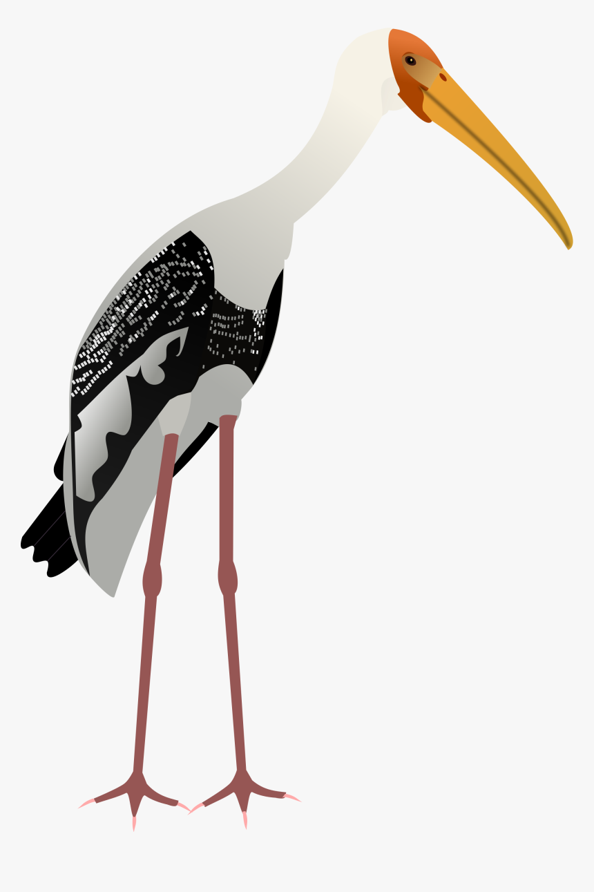 Painted Stork Vector , Png Download, Transparent Png , Transparent Png ...
