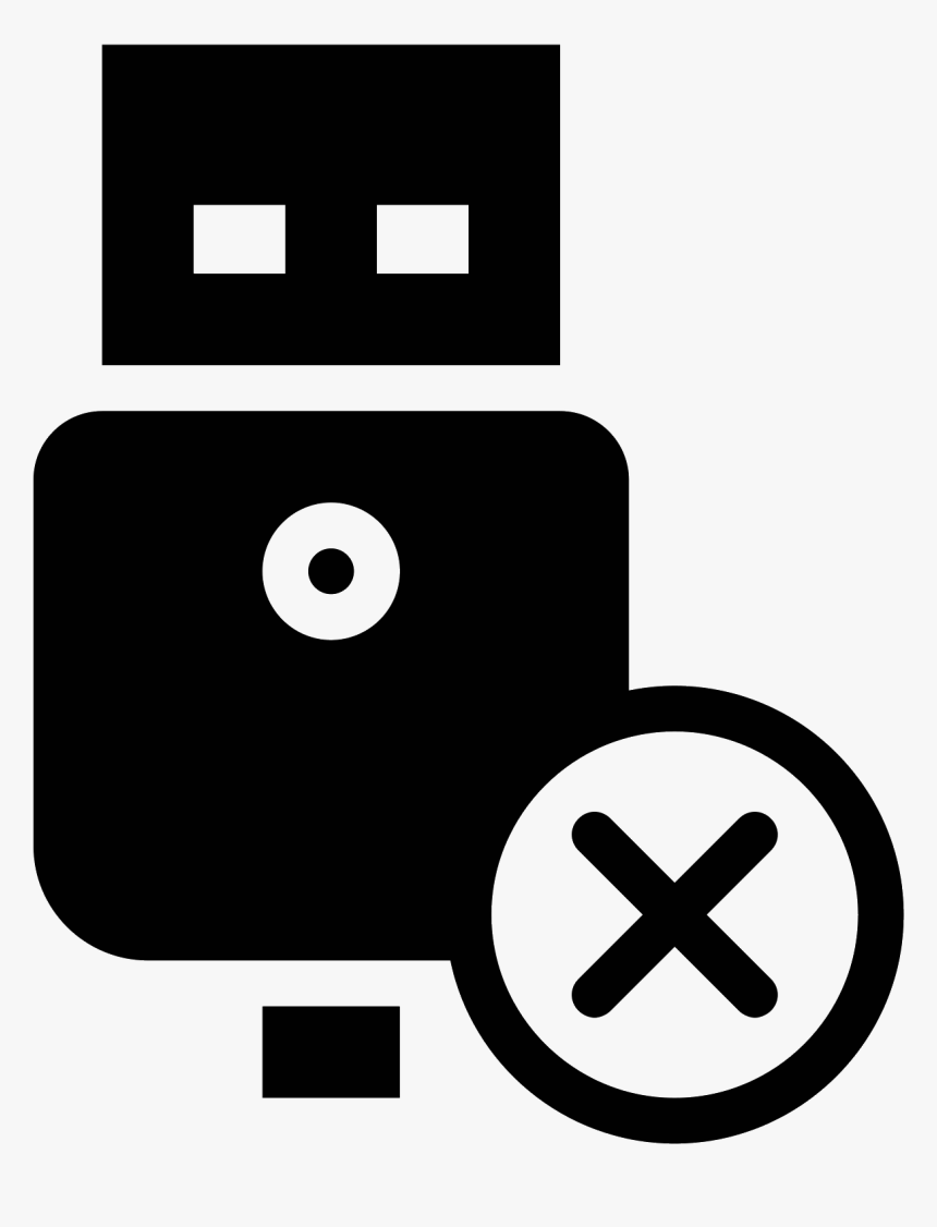 Usb Disconnected Filled Icon, HD Png Download , Transparent Png Image ...