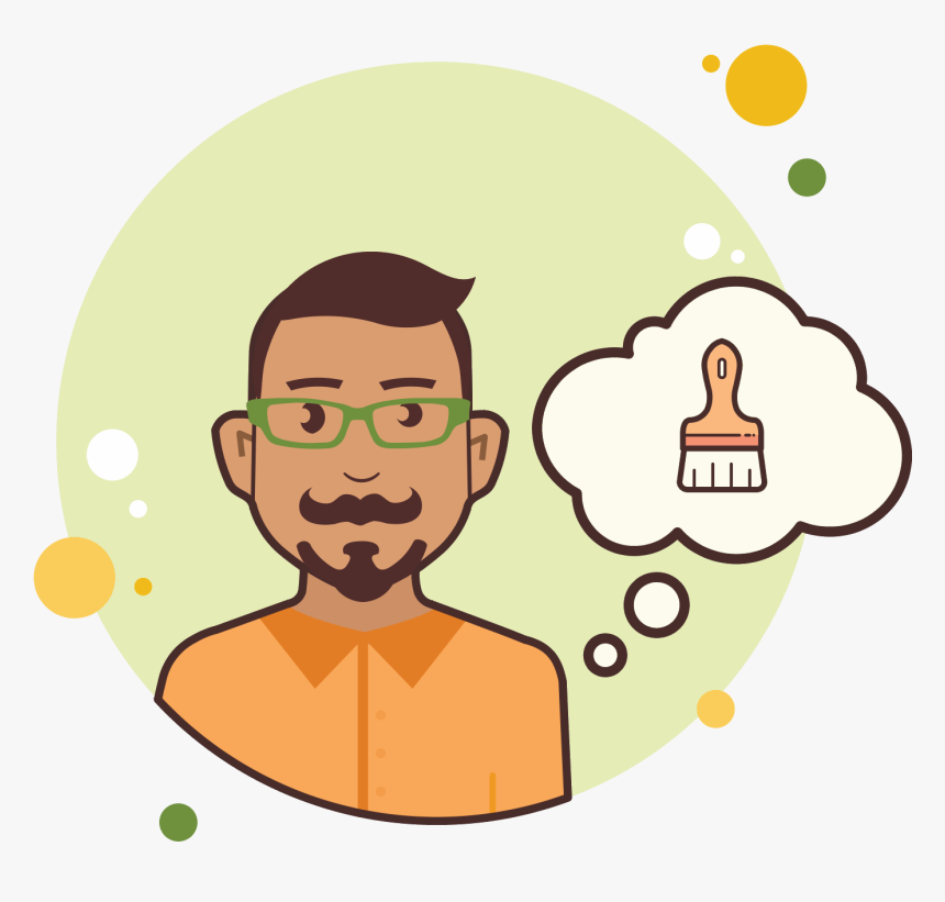 Man With Paint Brush Icon, HD Png Download , Transparent Png Image ...