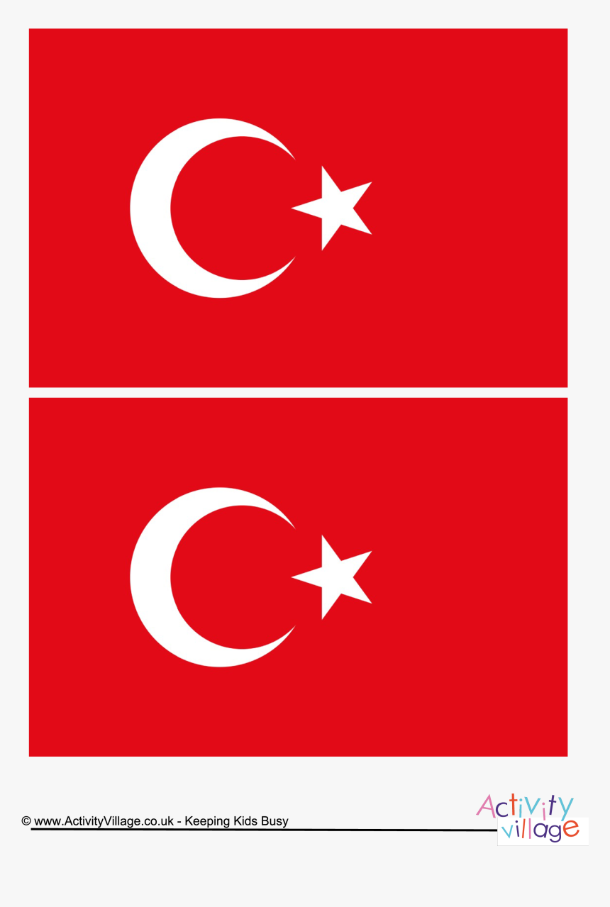 Download This Free Printable Turkey Template A4 Flag, HD Png Download ...