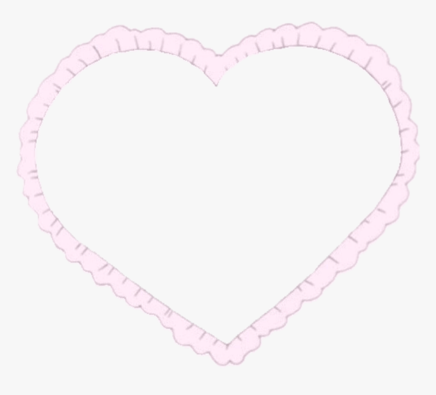#frilly #heart #lace #pink #heart #frame, HD Png Download , Transparent ...