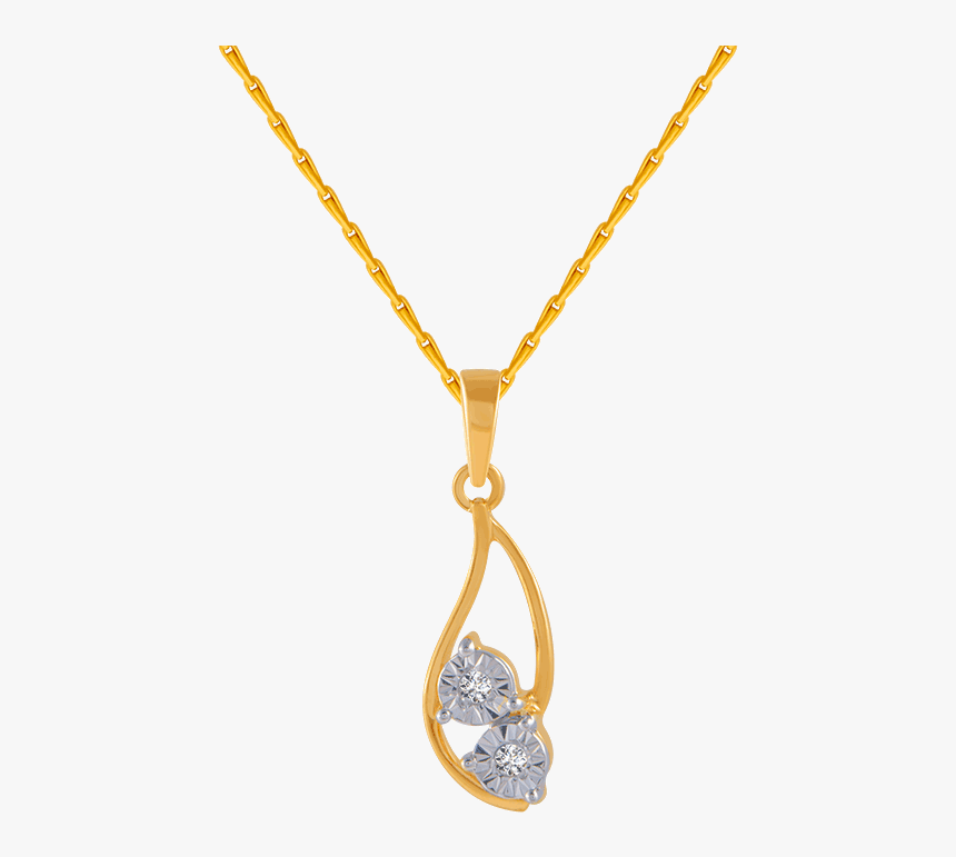 18kt Yellow Gold And Diamond Pendant For Women, HD Png Download ...