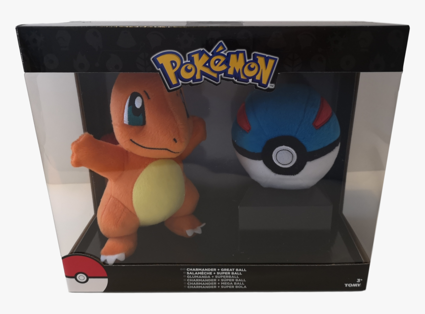 Official Pokemon Charmander Great Ball Plush Box Set, HD Png Download ...