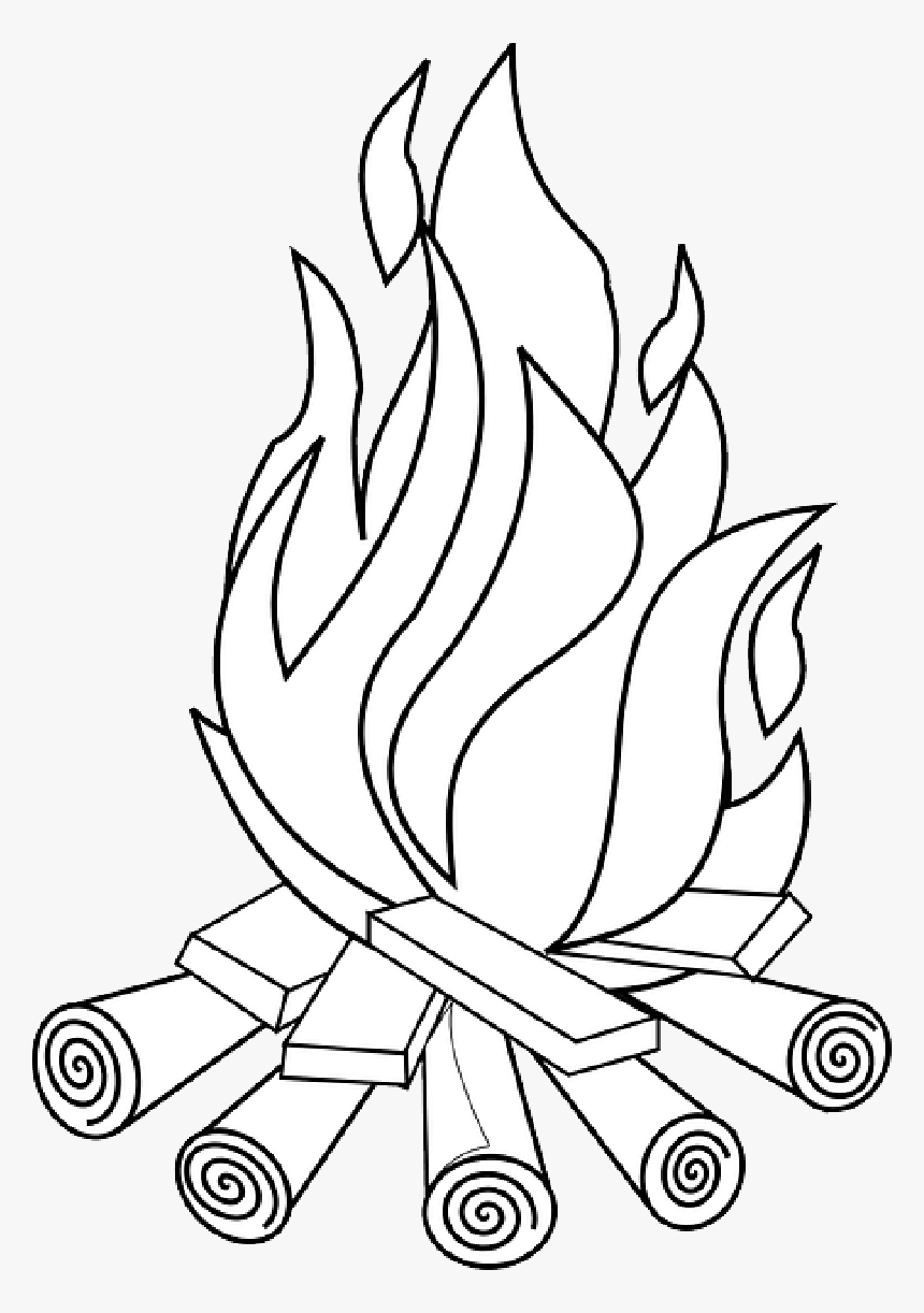 How To Set Use Fire Line Art Svg Vector , Png Download, Transparent Png ...