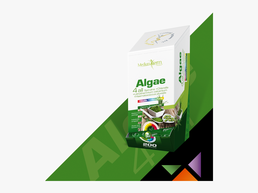 Medium-term Product Algae 4 All Spirulina Chlorella, HD Png Download ...