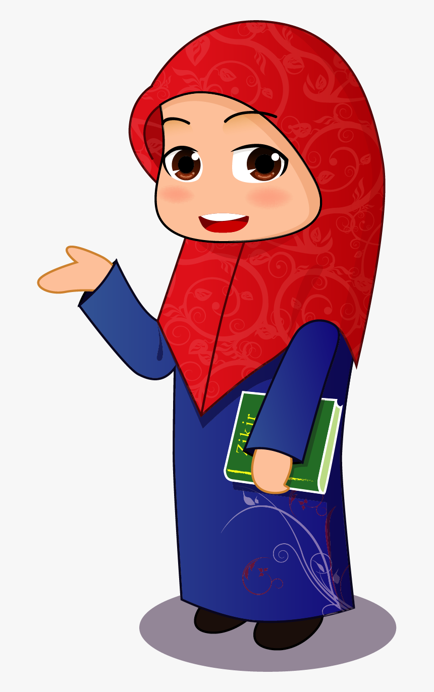 Muslim Islam Hijab Clip Art - Muslim Girl Clipart, HD Png Download ...
