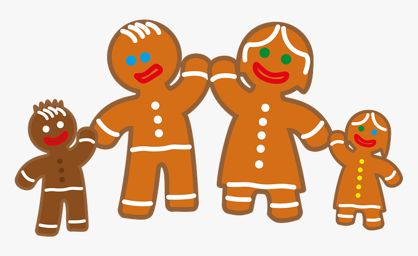 Gingerbread Family Clipart, HD Png Download , Transparent Png Image ...