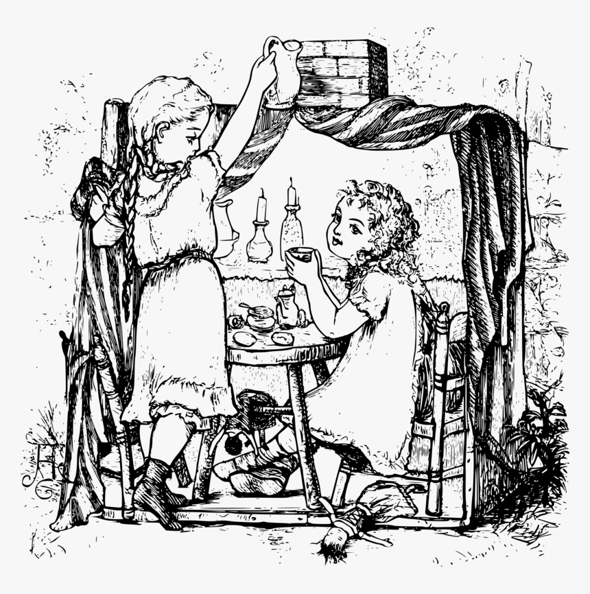 Girls In A Tea Party, HD Png Download , Transparent Png Image - PNGitem